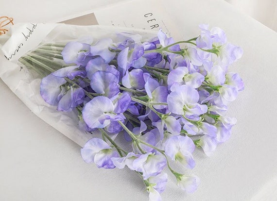 Blue Sweet Pea Flower Bouquet