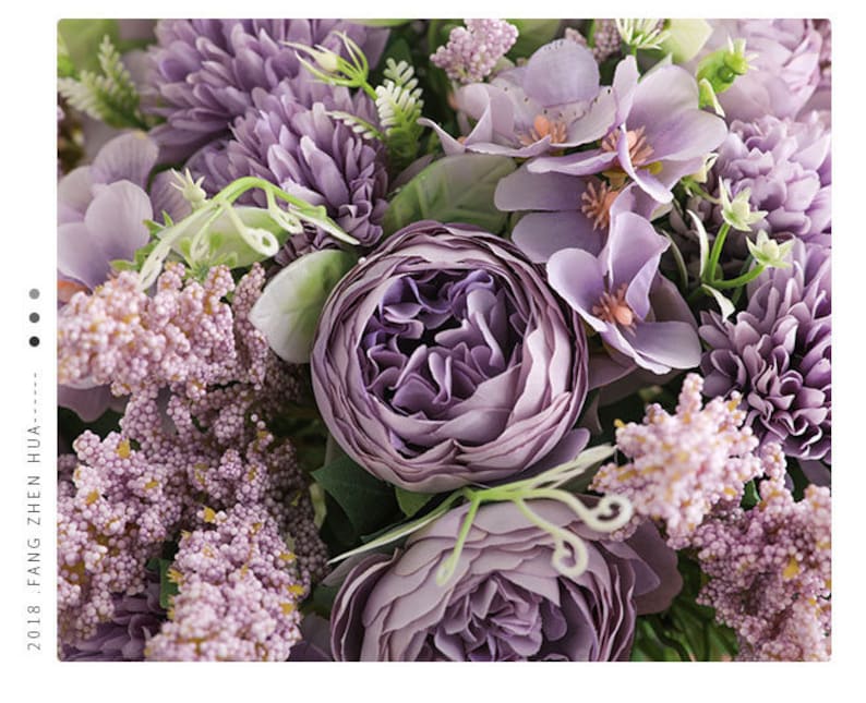 Multi-headed Rose Bouquet Bridal Bouquet Artificial 7 Roses | Etsy