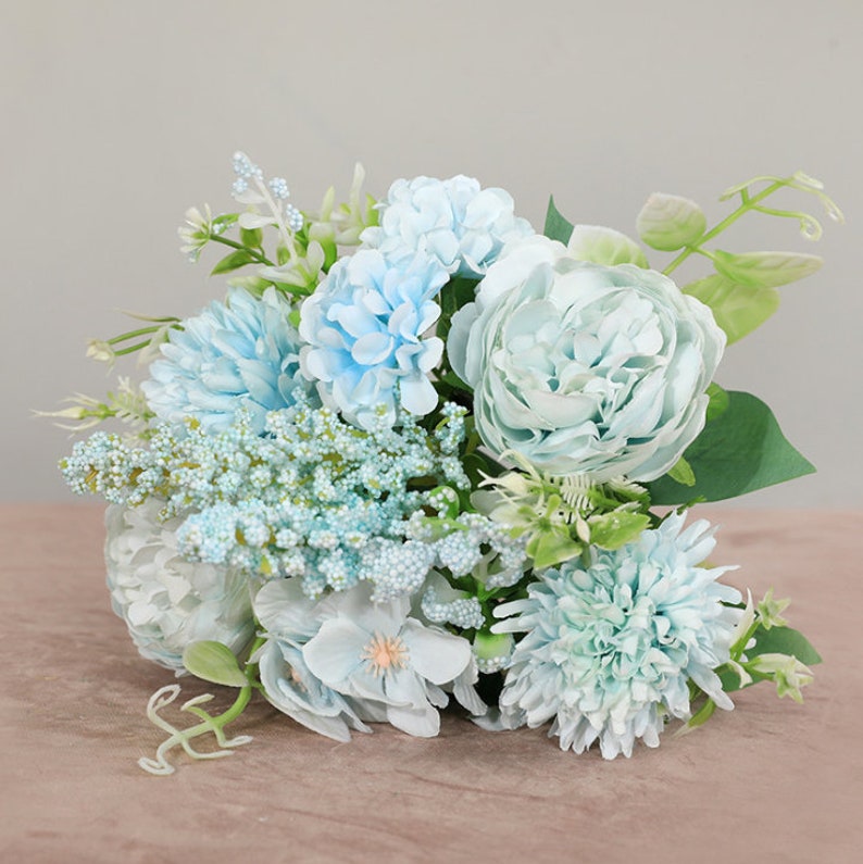 Multi-headed Rose Bouquet Bridal Bouquet Artificial 7 Roses - Etsy