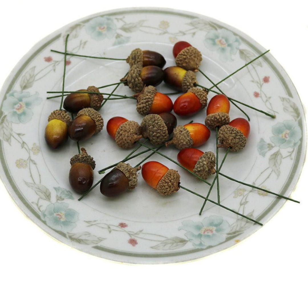 10 PCS Artificial Acorns Brown Acorns Wreath Making - Etsy