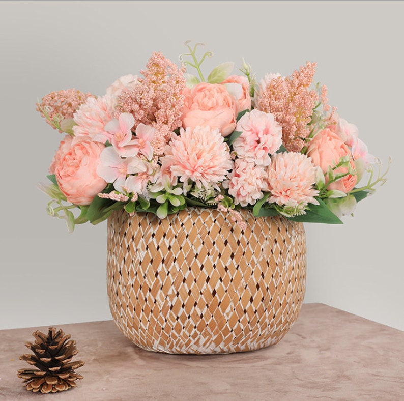 Multi-headed Rose Bouquet Bridal Bouquet Artificial 7 Roses - Etsy