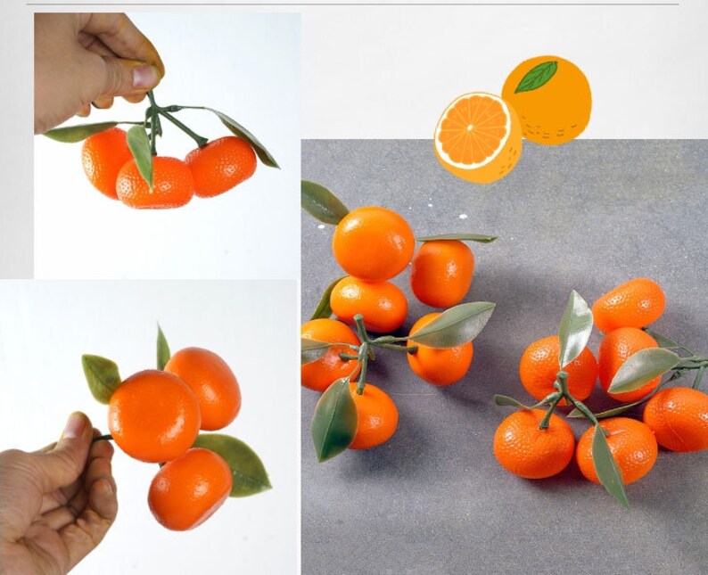 Artificial Orange Fruit Fall Fruit Decor Faux Tangerine - Etsy