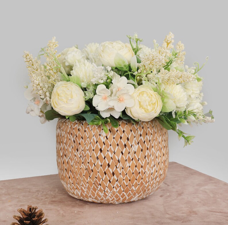 Multi-headed Rose Bouquet Bridal Bouquet Artificial 7 Roses - Etsy