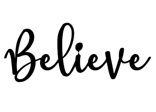 Drawings Of The Word Believe