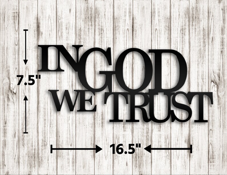 In God We Trust Metal Wall Art Sign Handmade in the USA - Etsy