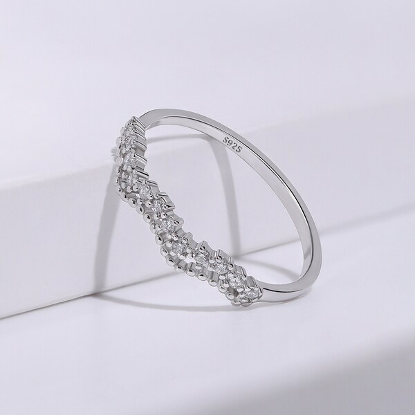 Diamond Wave Ring - Etsy