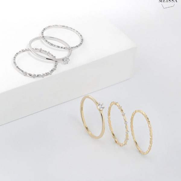 Delicate Stack Ring - Etsy