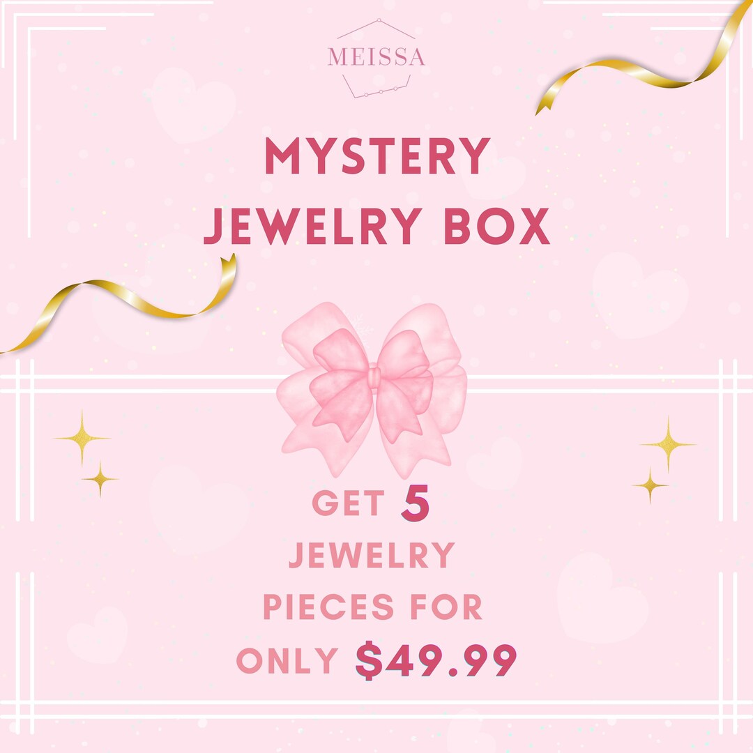 Mystery Jewelry Box, 5 Pieces of Jewelry Made With Solid 925 Sterling ...