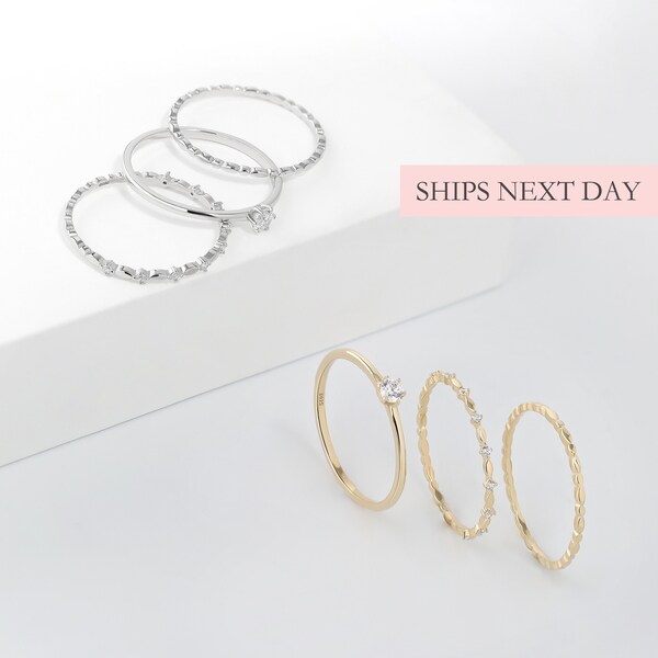 Silver Ring Set - Etsy