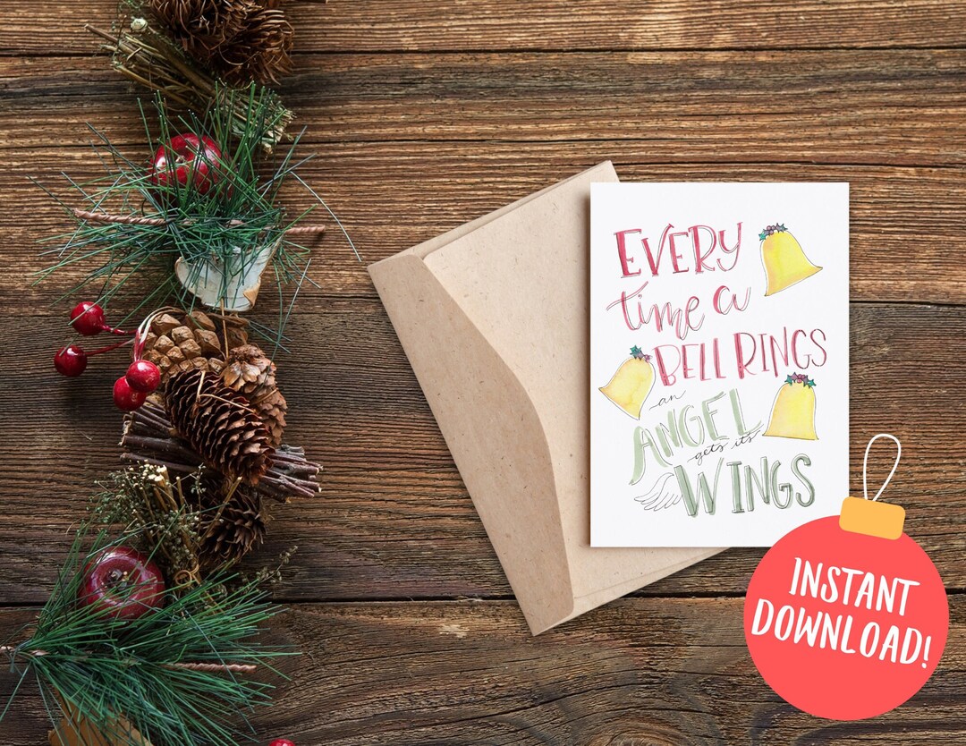 Printable It's a Wonderful Life Holiday Card| Instant Download ...