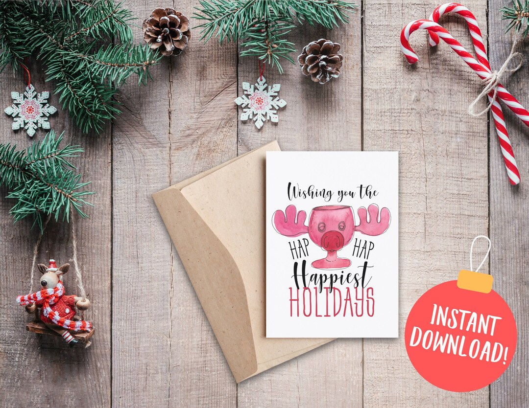 Printable Christmas Vacation Holiday Card | Instant Download ...