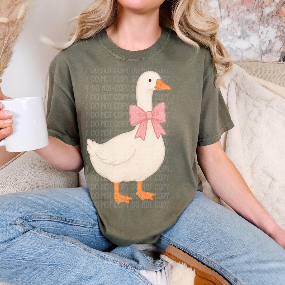 Girly Goose Clipart Bundle | Pink Bow Goose PNG | Cute Farm Animal ...