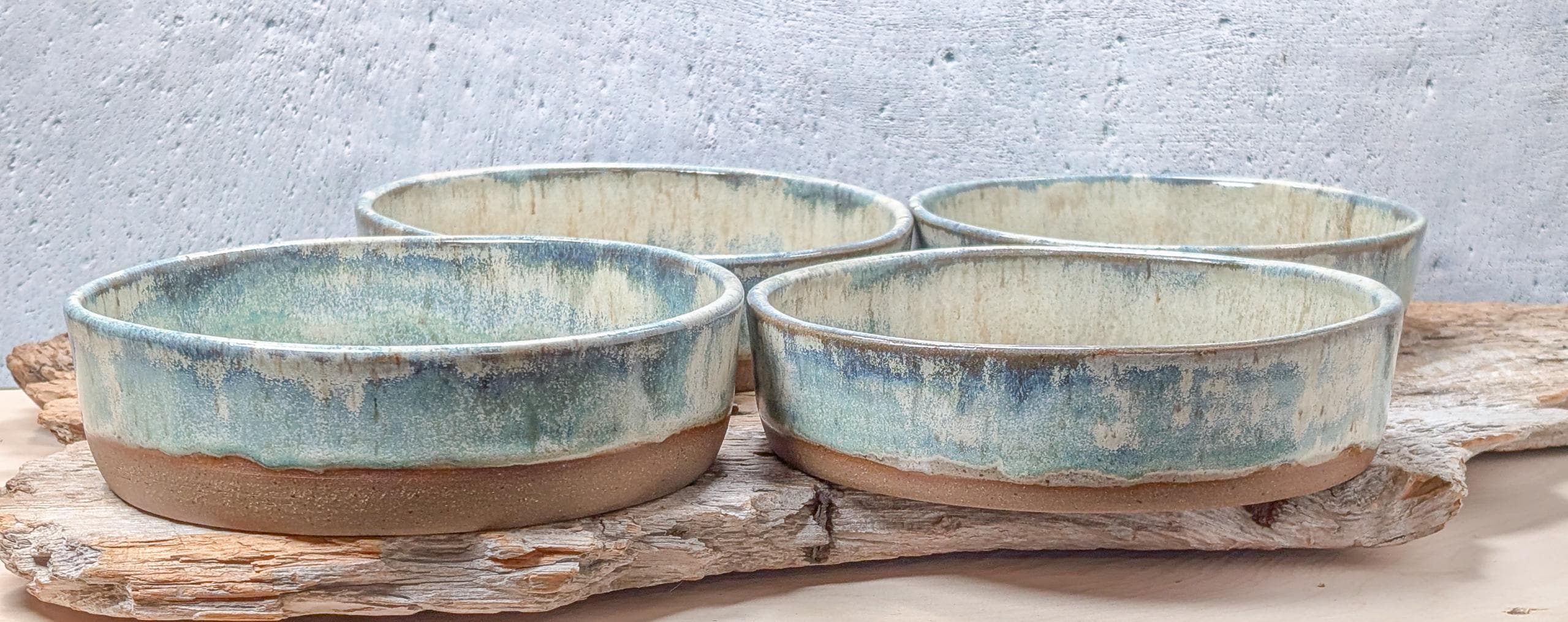 Pottery Pasta Snack Serving Blate Set (4) - Handmade - Etsy