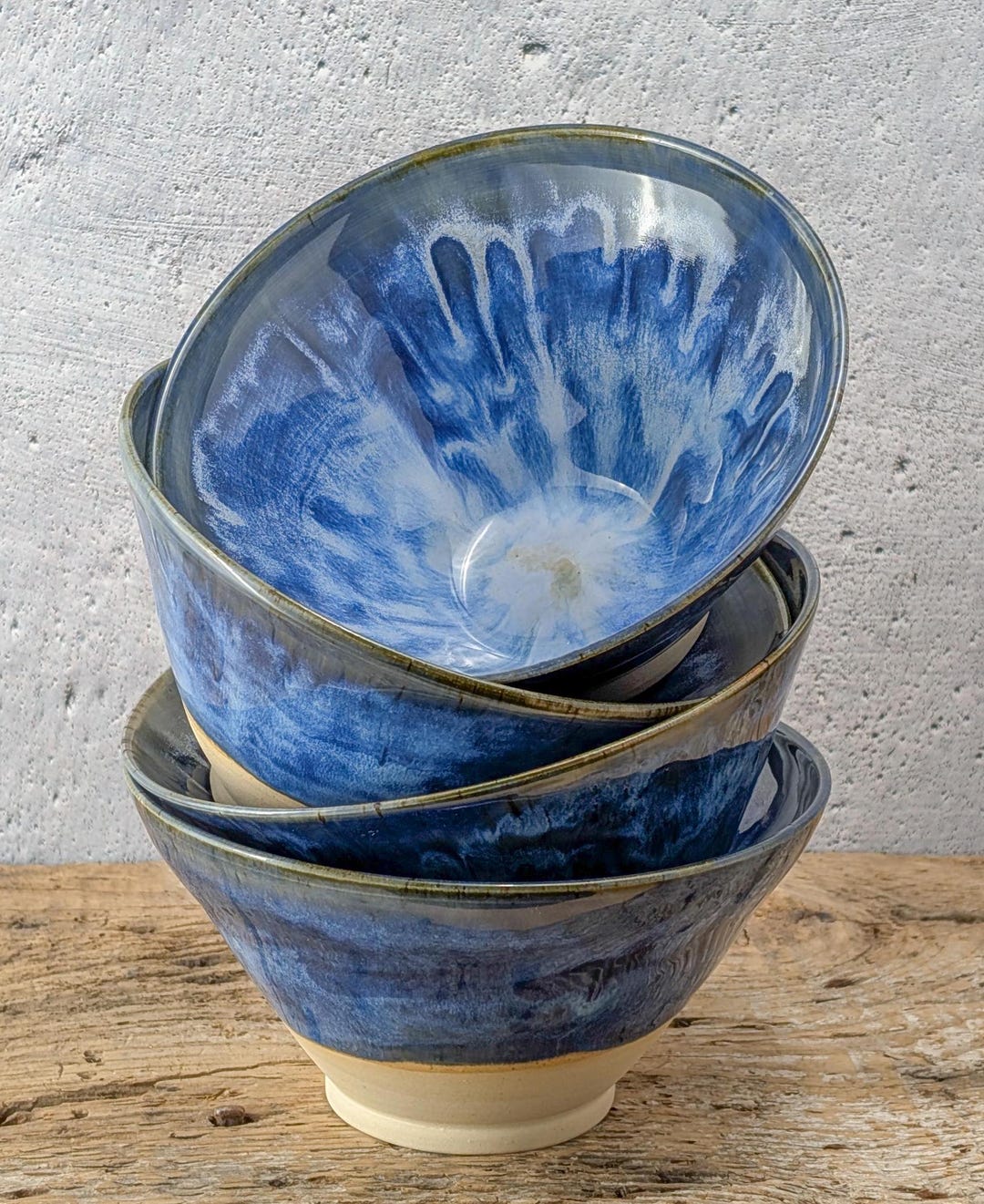 Large Pottery Soup, Chowder, Salad Bowl Set (4) - Handmade - Etsy