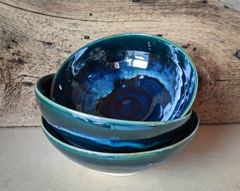 Blue Pasta Bowl Pottery - Etsy