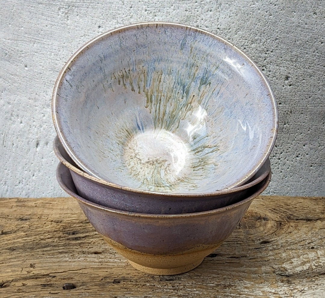 Large Pottery Soup, Chowder, Salad Bowl Set (3) - Handmade - Etsy