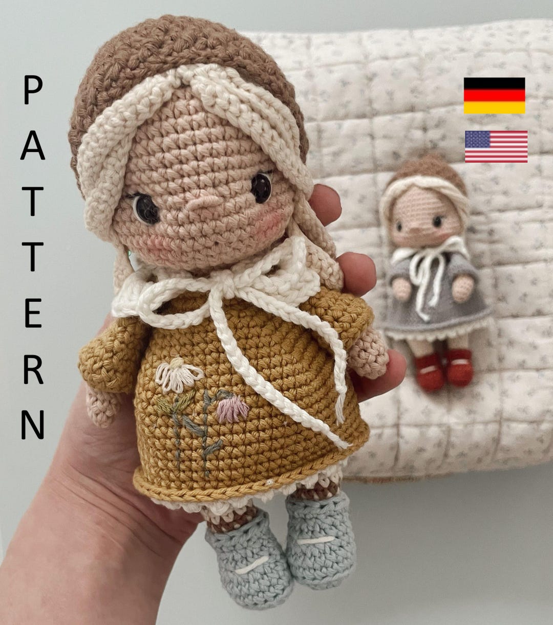 Häkelanleitung Puppe MALIN, Deutsche Anleitung, English Pattern ...