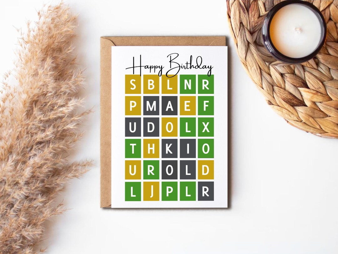 Happy Birthday Card Wordle Birthday Card Funny Card for Him - Etsy