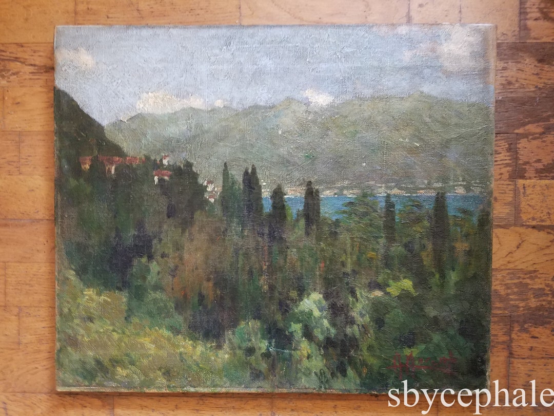 Antonio Moretti 1881-1965 Oil on Canvas Listed Artist Signed Original ...