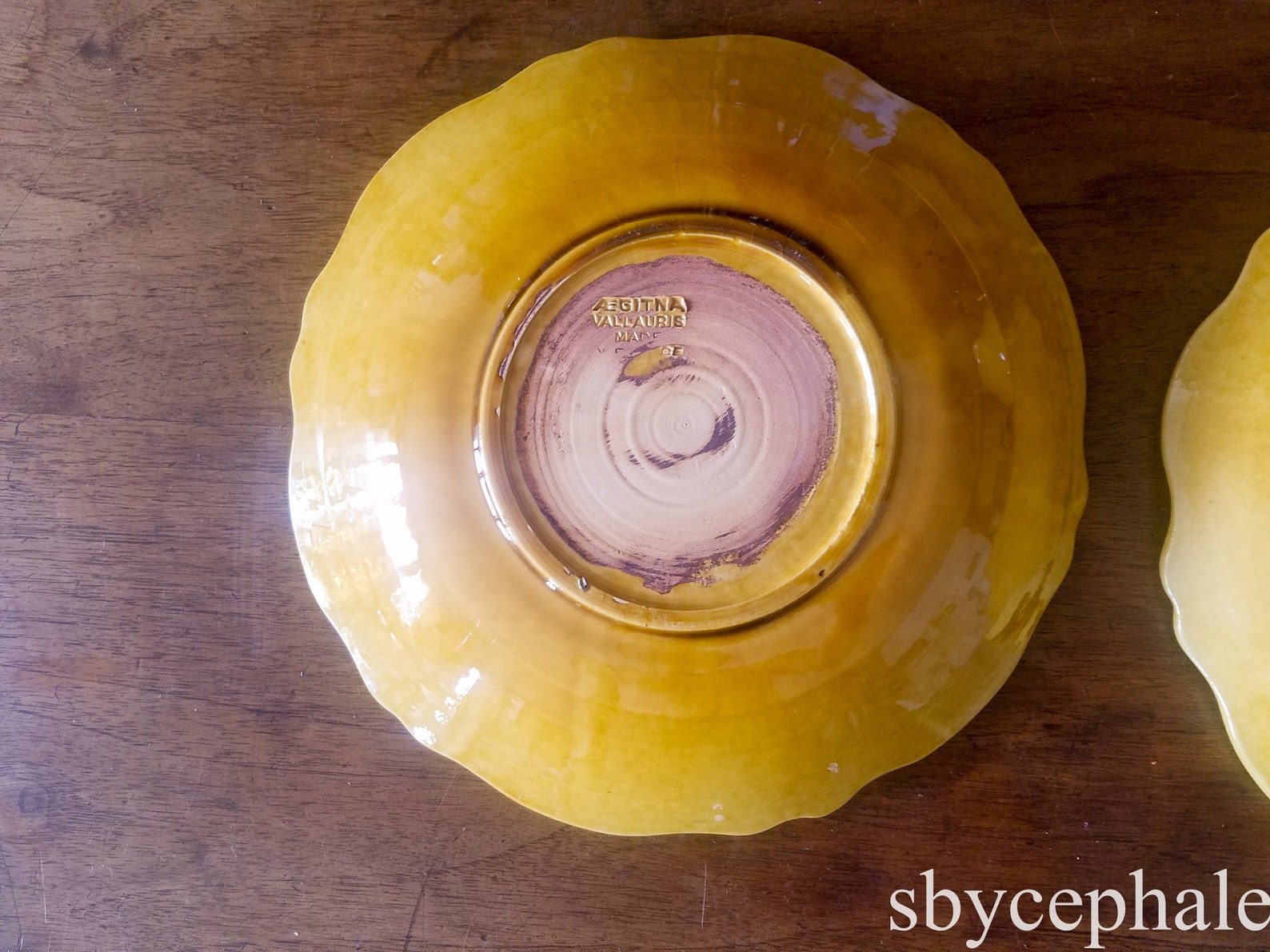 Set of 4 French Provence Vintage Plates Yellow Glaze Vintage - Etsy