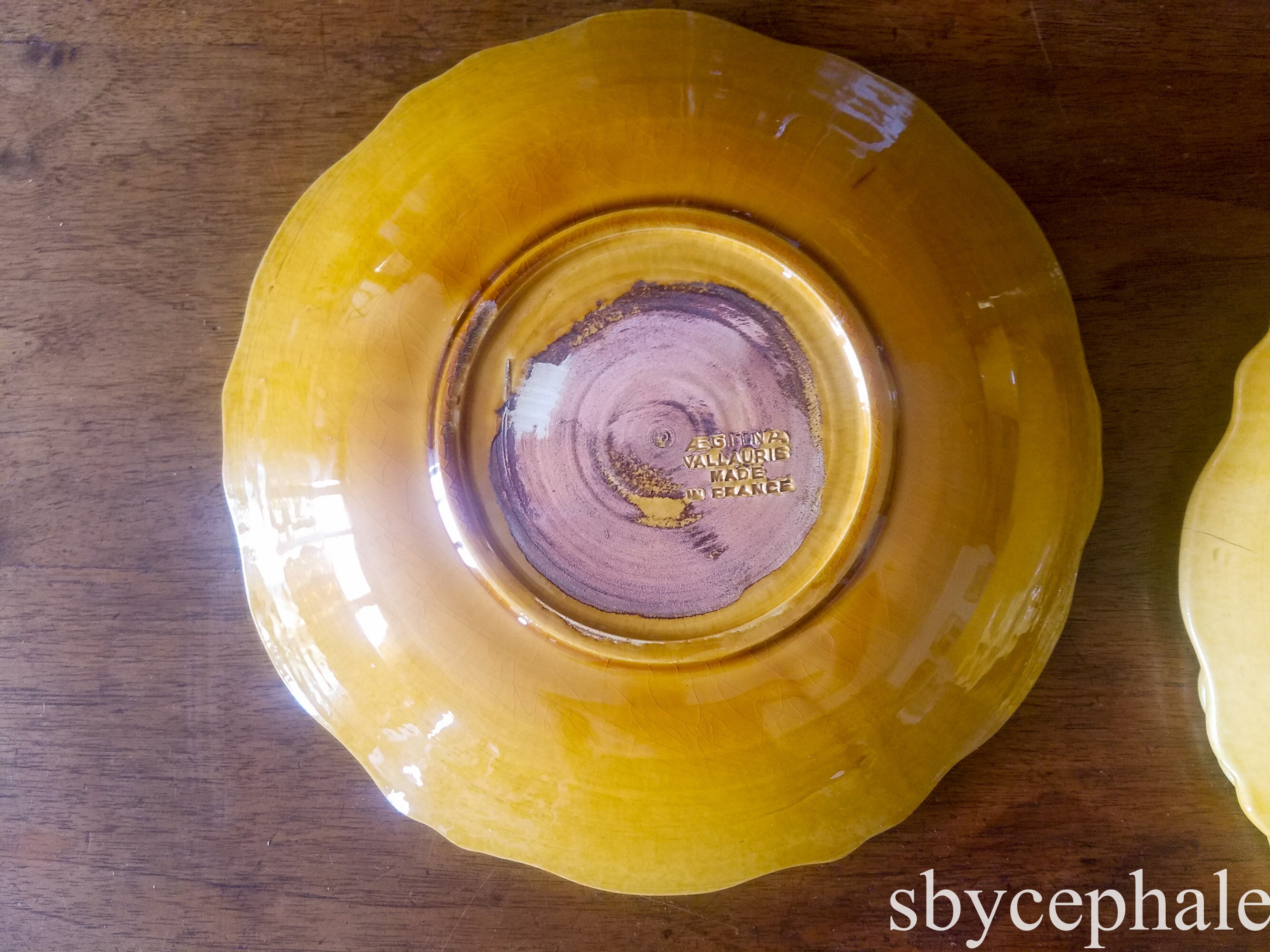 Set of 4 French Provence Vintage Plates Yellow Glaze Vintage - Etsy