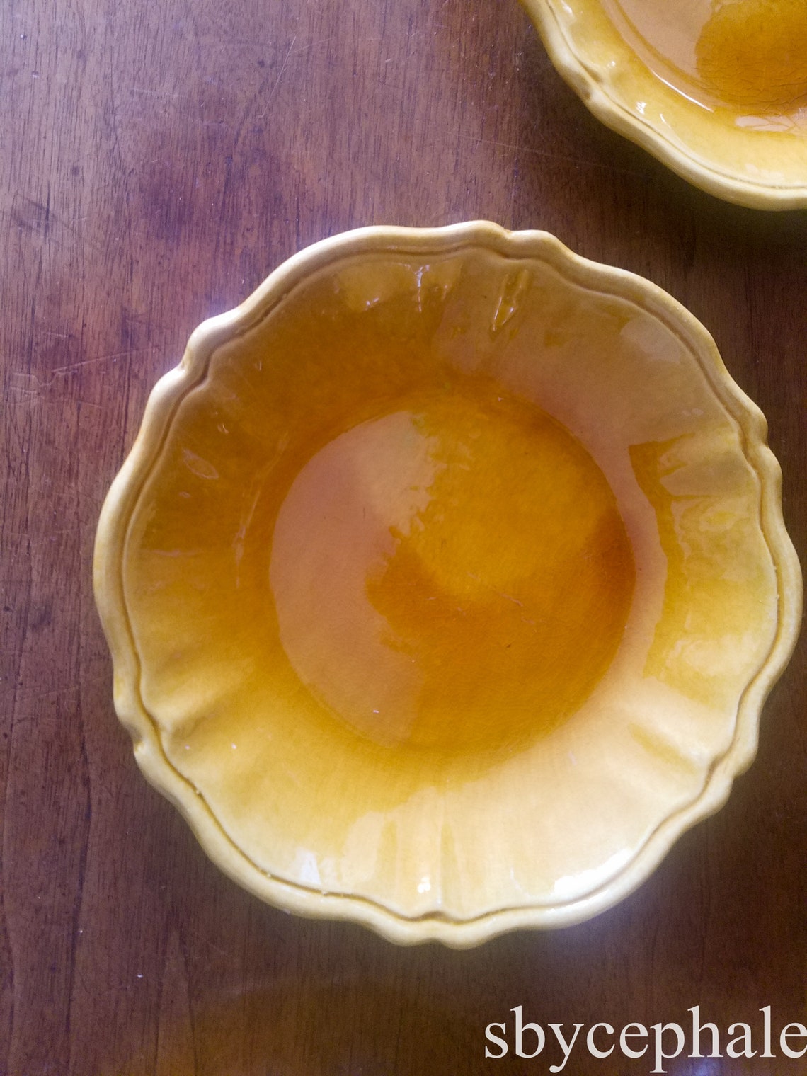 Set of 4 French Provence Vintage Plates Yellow Glaze Vintage | Etsy