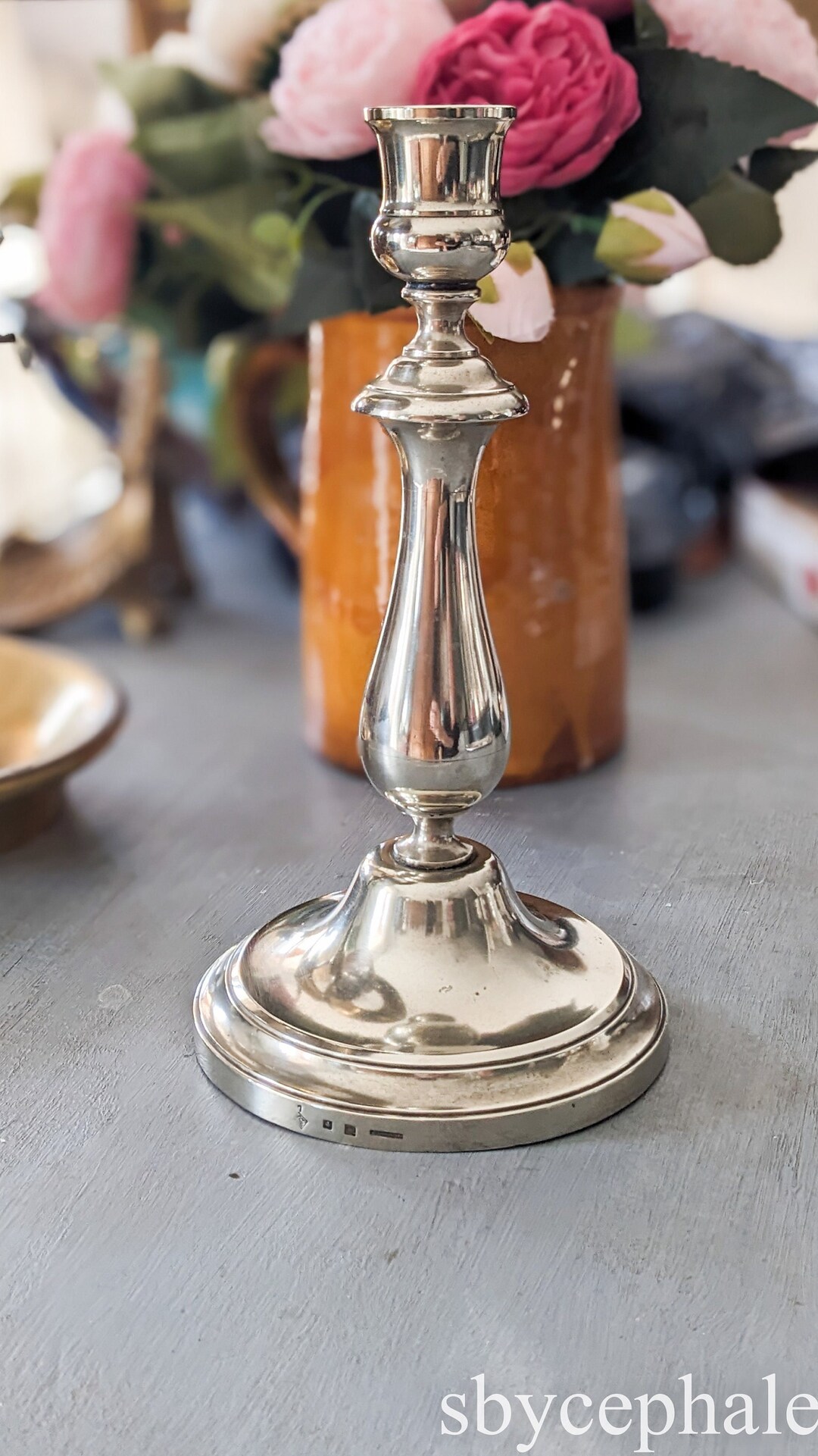 Christofle Paris Candlestick Circa 1910, Signed Antique French Silver ...