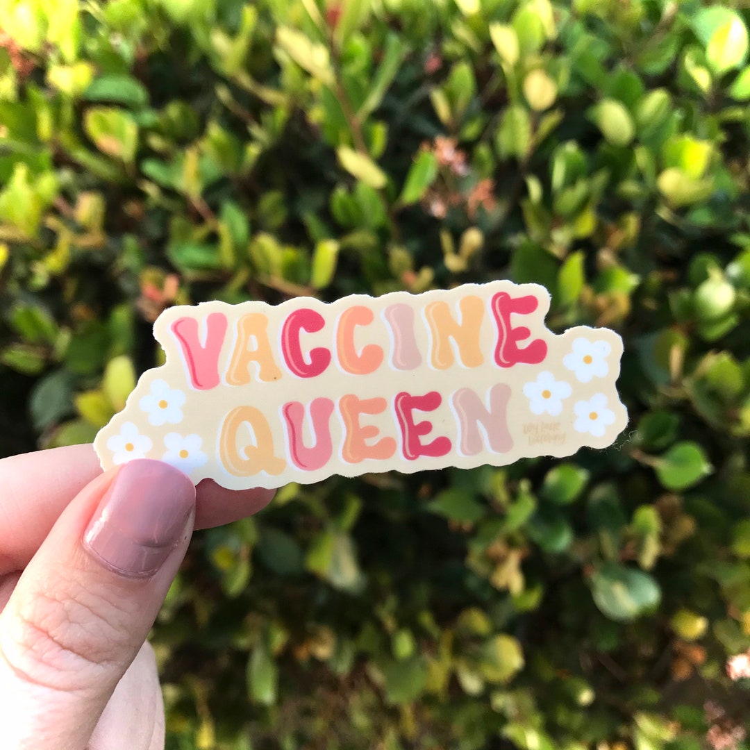 Vaccine Queen Sticker | Retro | Laptop | Hydroflask | College Gift ...