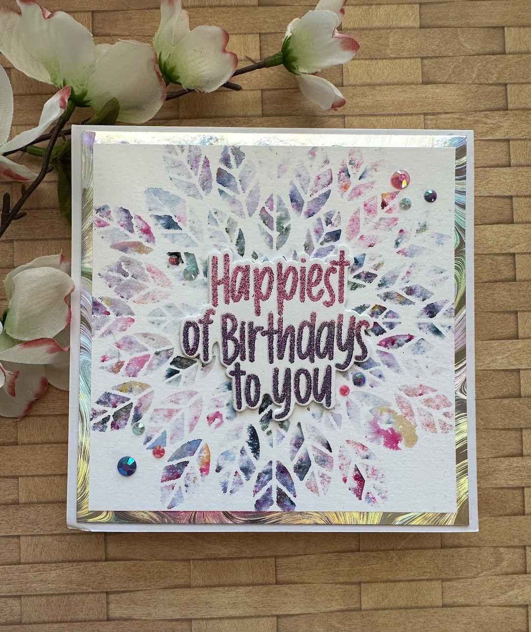 Square Happy Birthday Card - Etsy