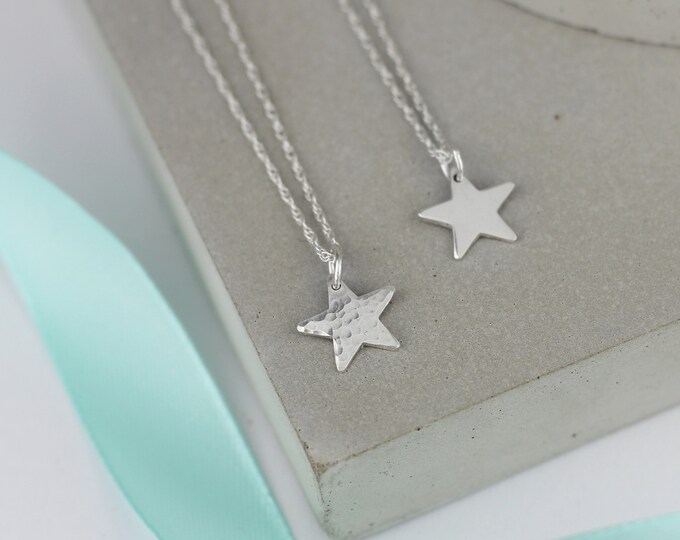 Silver Star Necklace, Small Star Necklace, Little Star Necklace ...