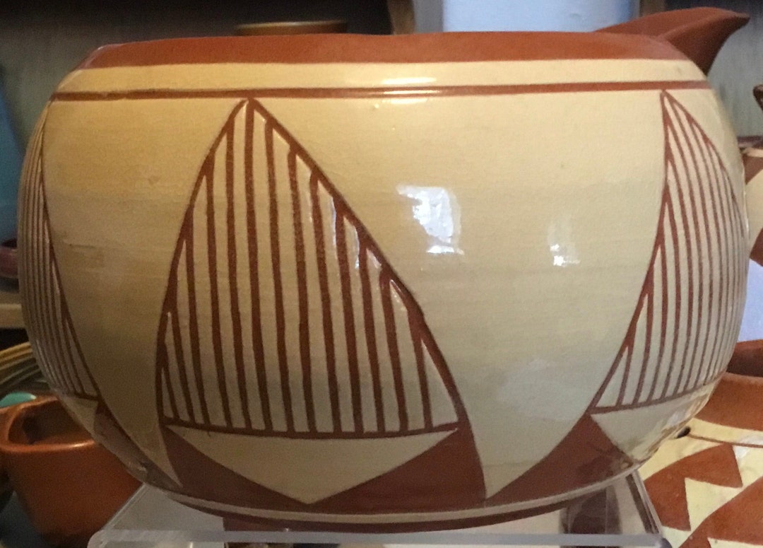 Pine Ridge Pottery Sioux Indian South Dakota Very Large Bowl - Etsy