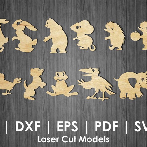 Animals for Laser Cutting CDR SVG Animals Animals EPS - Etsy