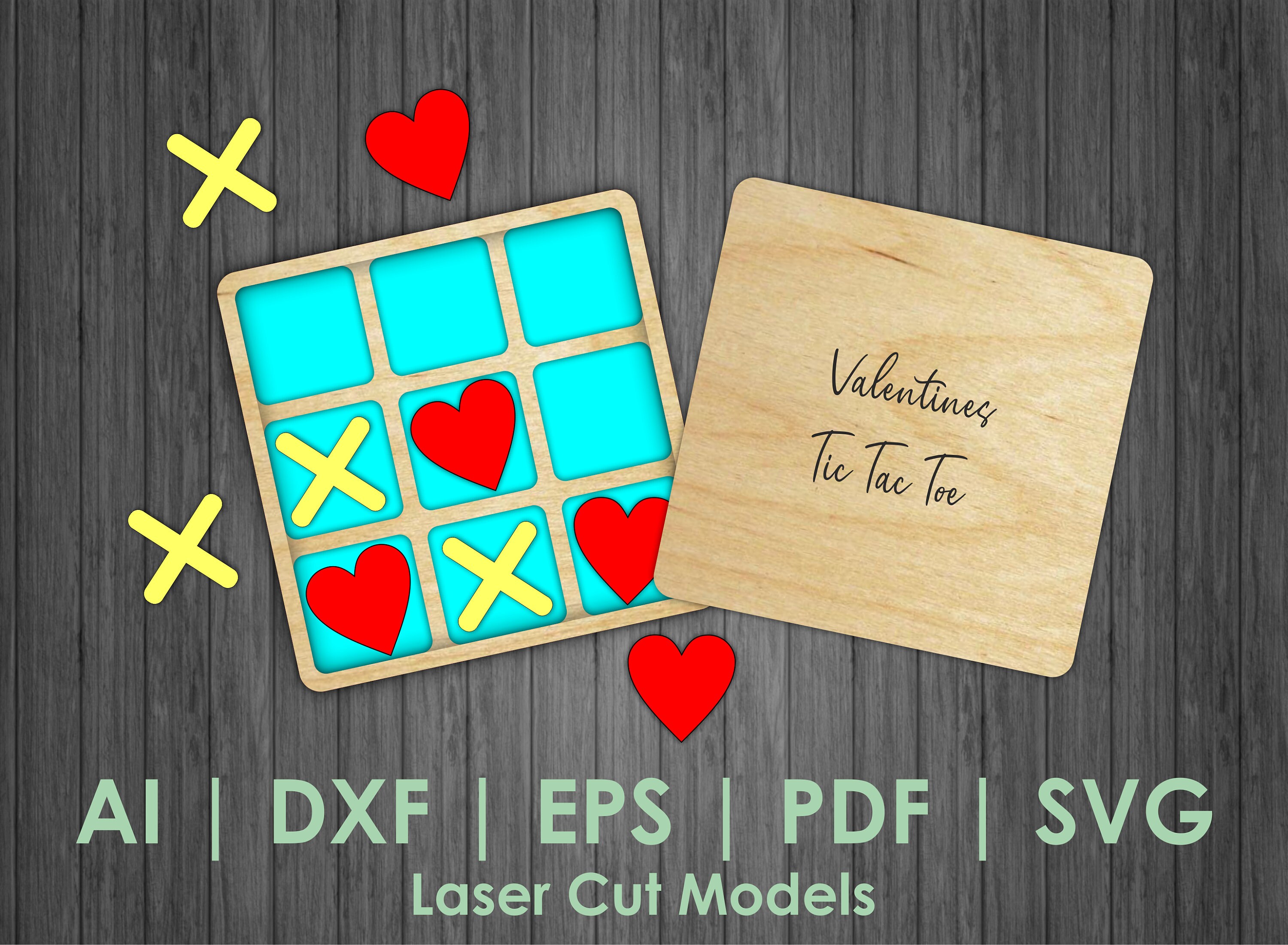 Tic Tac Toe Board Svg Eps Pdf, Valentines Day Svg, XOXO Svg, Valentine ...