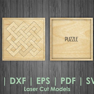 Puzzle SVG Template, Wooden Puzzle Box CDR, Montessori Puzzle SVG ...