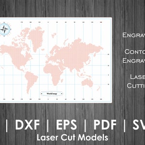 Perforated World Map SVG, Perforated World Map for Laser Cut CDR, World ...