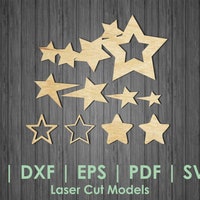 Simple Star Outline - SVG DXF Dwg Png - Etsy