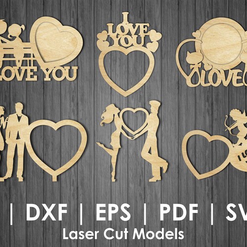 Love Photo Frame Laser Cut Files Svgdxfpdfaicdreps | Etsy
