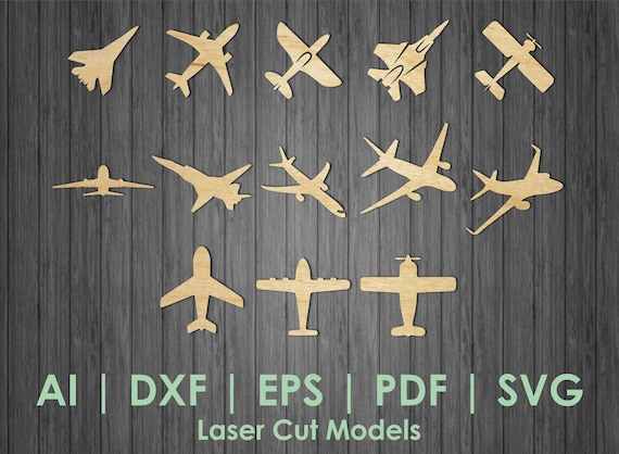 Airplane Silhouettes SVG Cricut Files SVG Airplane SVG - Etsy