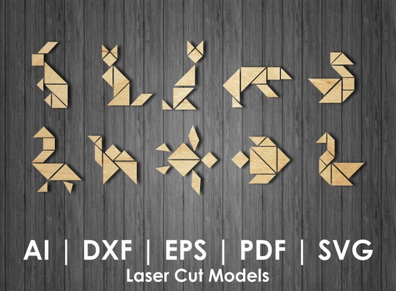 Tangram Puzzle for Laser Cut Animals Tangram Tangram Puzzle - Etsy ...