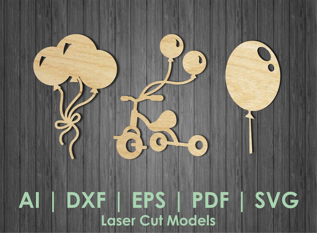 Air Balloons Decor Svg, Elements Cake Decor Svg, Hot Air Balloon ...