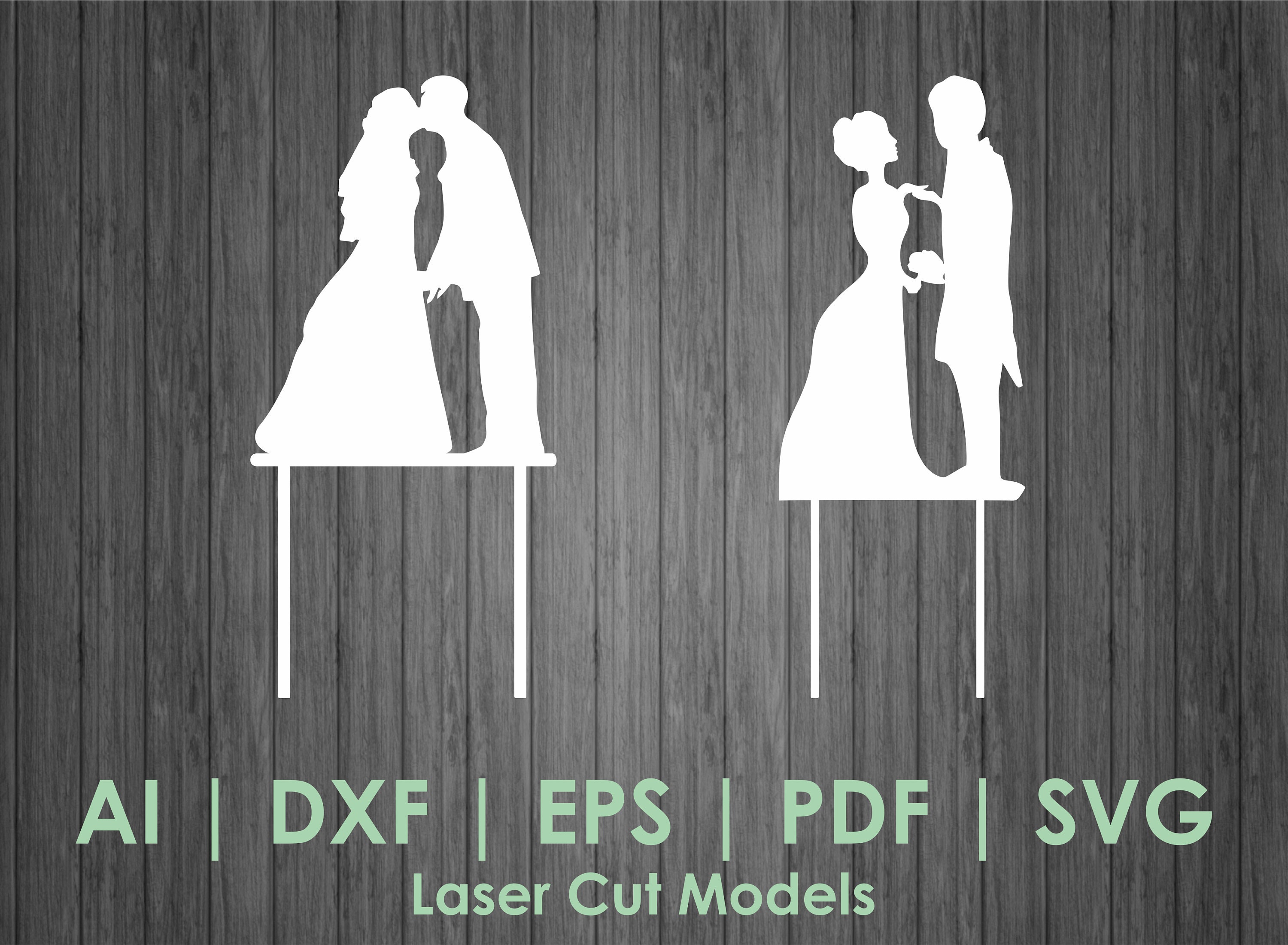 Wedding Cake Topper SVG, Custom Cake Topper EPS, Wedding Party Svg ...