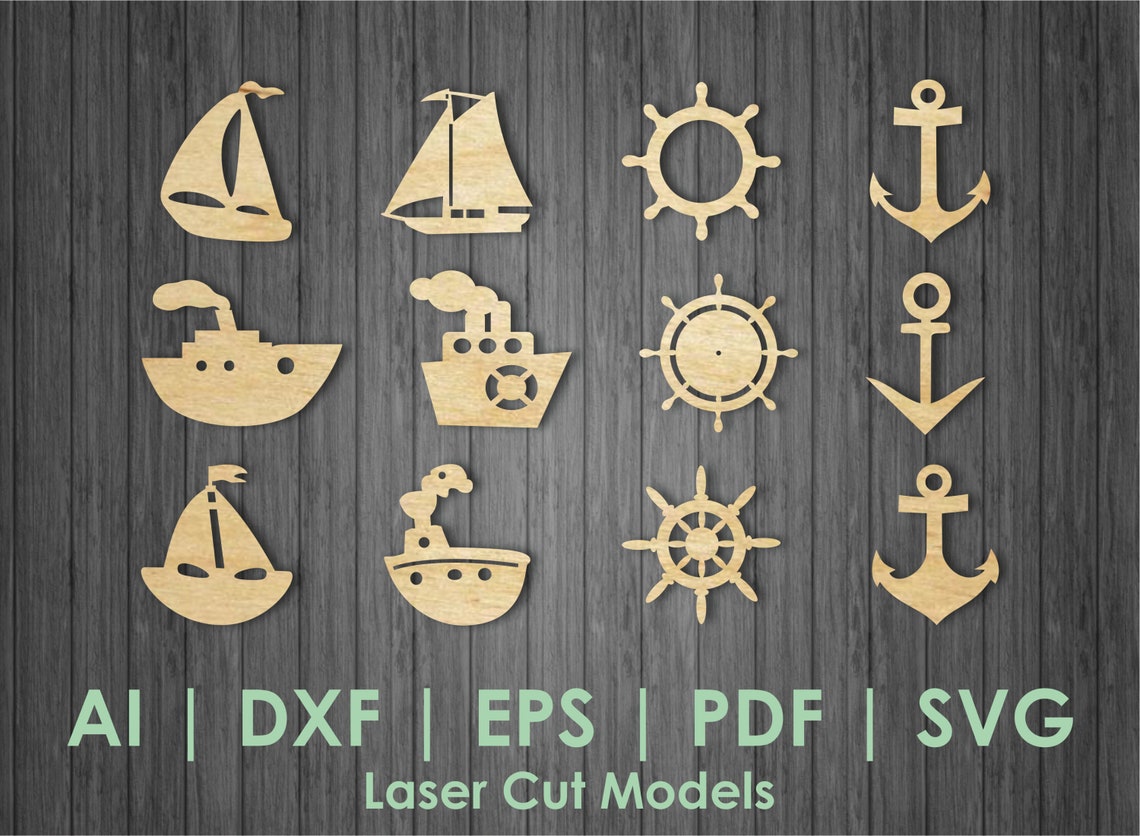 Anchor Svg Marine Elements Rudder Svg Ships Eps Marine - Etsy