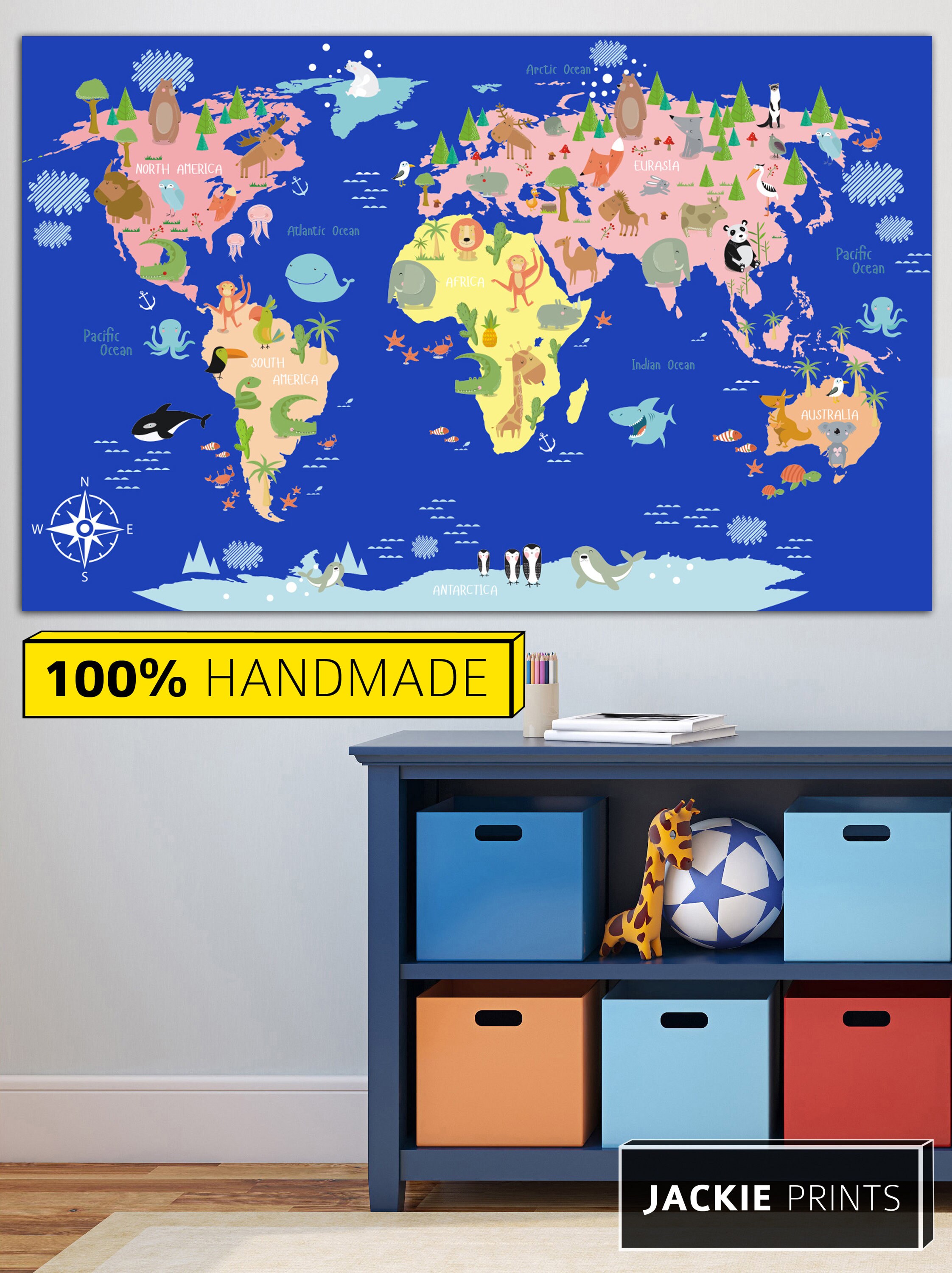 Kids map with key