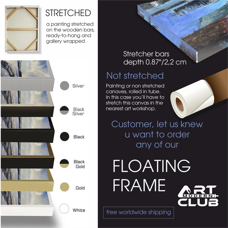 Large Black and White Abstract Drip Painting, Minimalist Modern Canvas ...