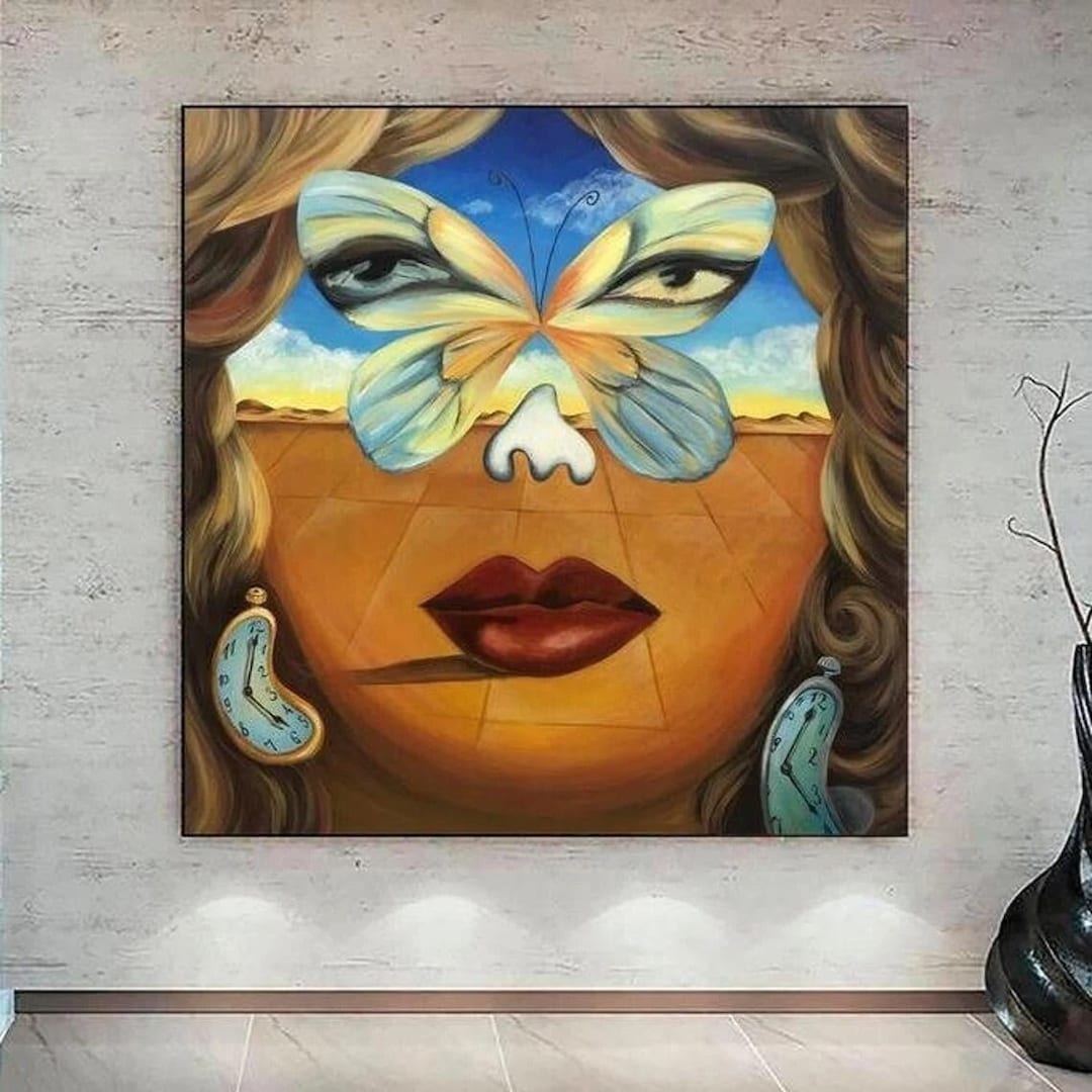 Surreal Butterfly Face Painting Salvador Dali Inspired Artwork Trippy ...