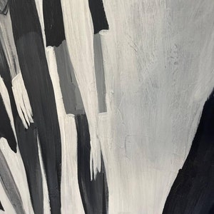 Large Abstract Human Queue Paintings on Canvas Original People ...