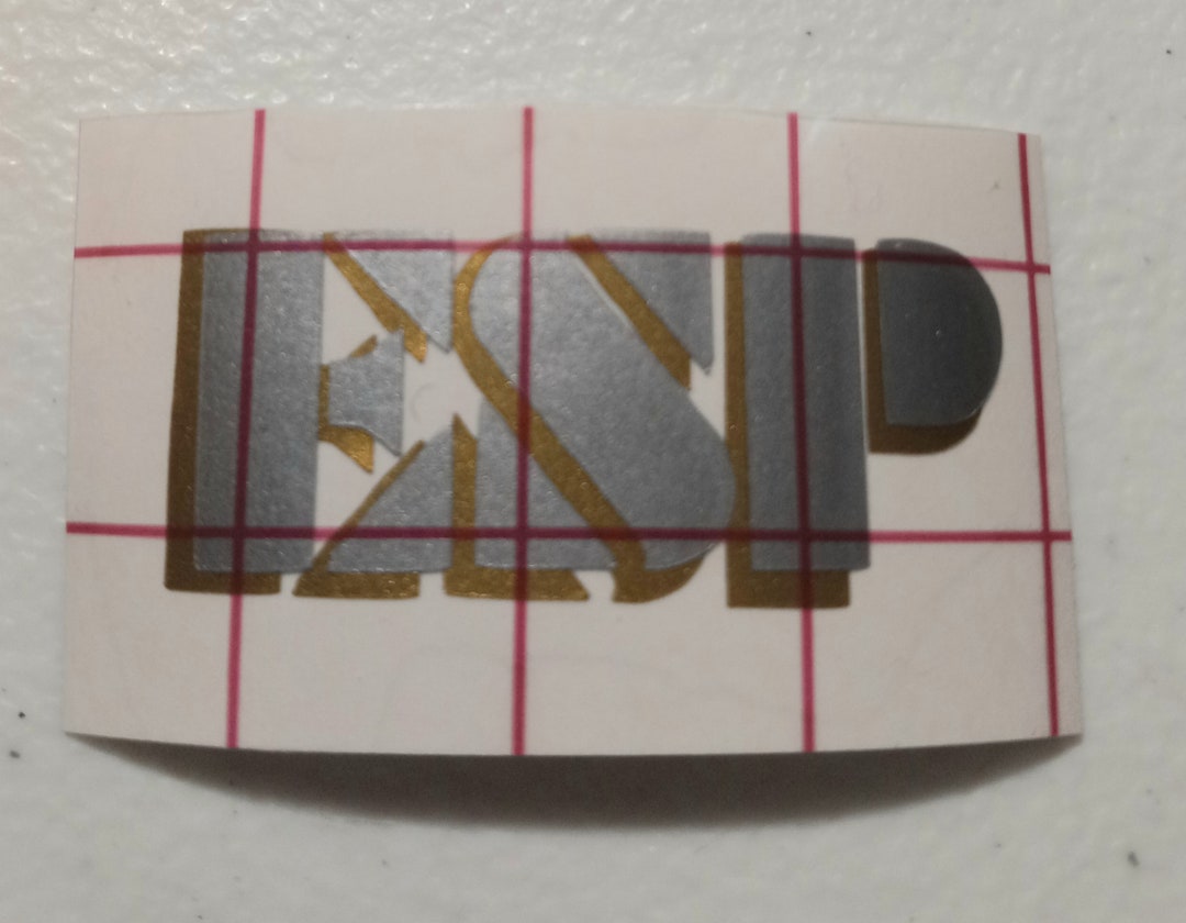ESP Vinyl YOUR CHOICE 2 Color Headstock Decal - Etsy