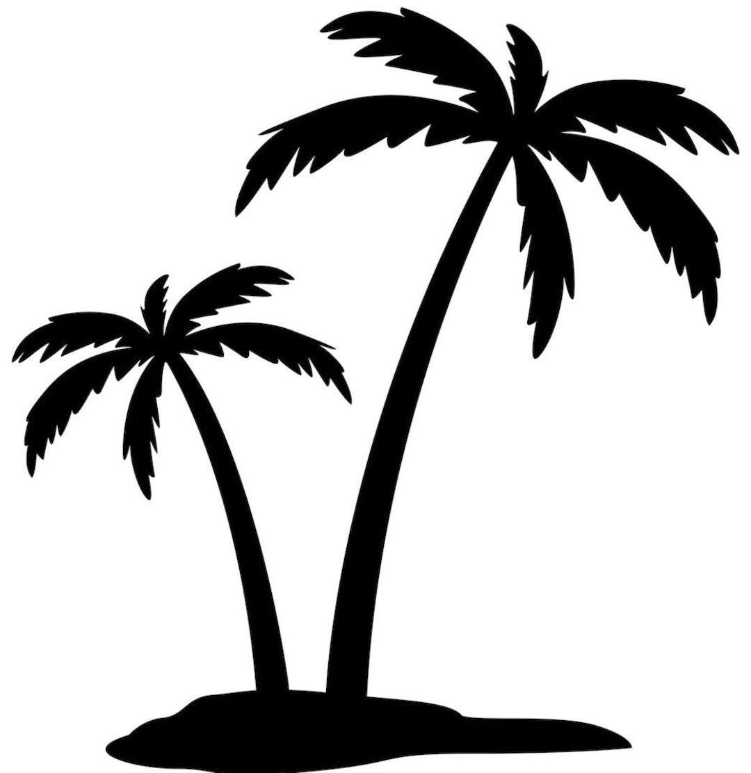 Palm Trees Vinyl Car Decal - Etsy
