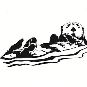 Otter Vinyl Decal - Etsy