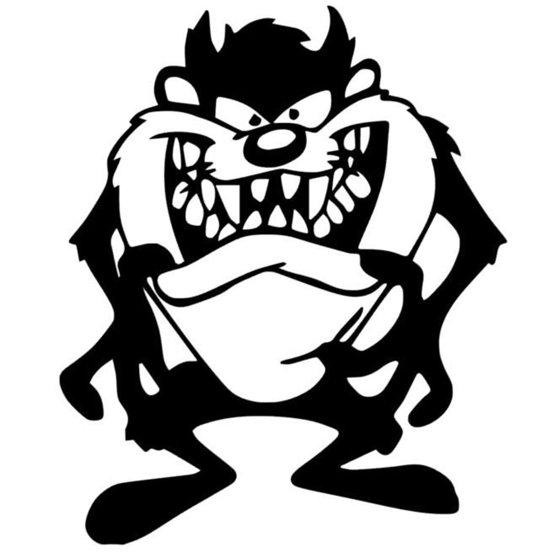 Taz Vinyl Car Decal - Etsy